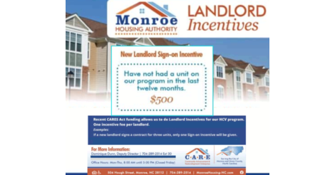 New Landlord Sign-on Incentive (04/27/2021) - News Archives - Monroe ...